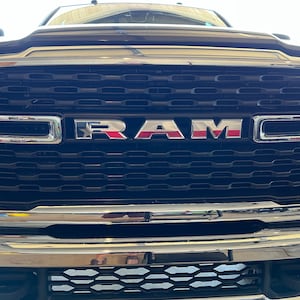 RAM 4x4 Emblem Overlay Decals RED FIRE Flames Fits 2009-2023 - Etsy