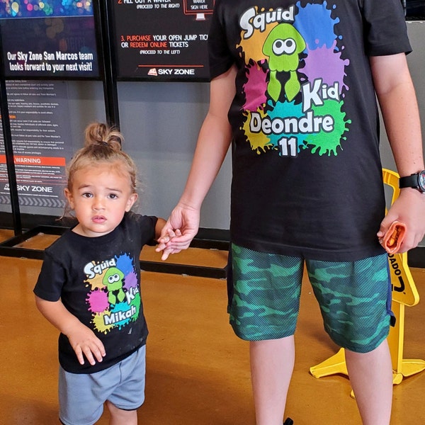 Splatoon Birthday Shirt/splatoon Party/squid Kid/splatoon Birthday ...