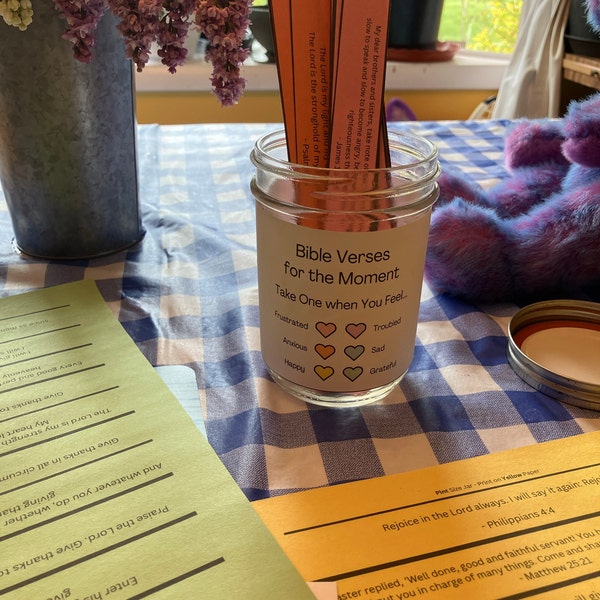 DIY Jar of Bible Verses for Emotions - Instant Download - Printable ...