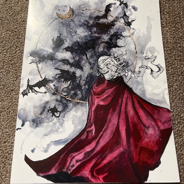 Manon Blackbeak Wyvern Art: Ink and Watercolor Print - Etsy