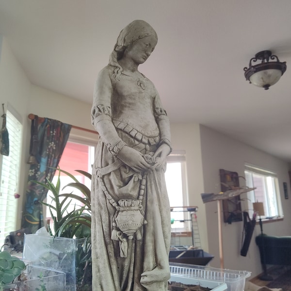 Princess Stone Statue | Outdoor Lady Woman Decoration Garden Ornament ...