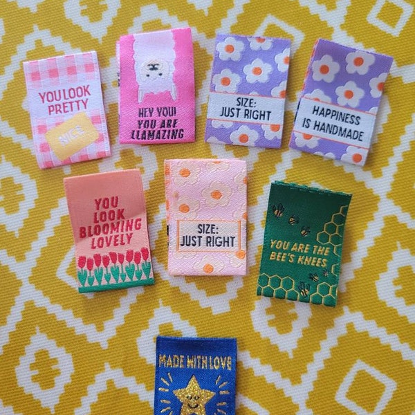 ULTIMATE COSY SET Woven Sewing Labels Gift Set Set of 18 Labels for ...