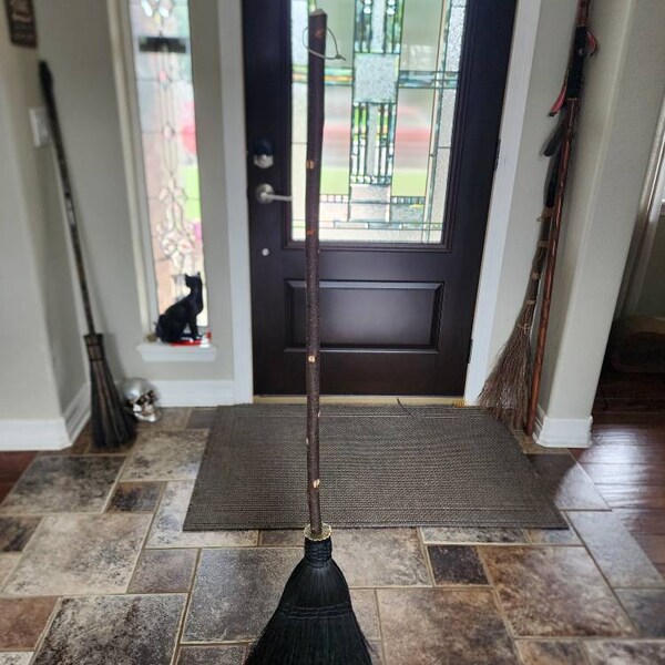 Whisk Broom Brown Mixed Hand Broom, Functional Art, Rustic Hand Broom ...