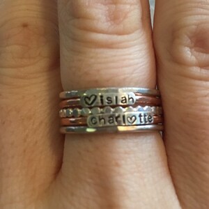 2mm-Sterling-Silver-Stackable-Name-Rings-Mother-Ring-Push-Pres | Etsy