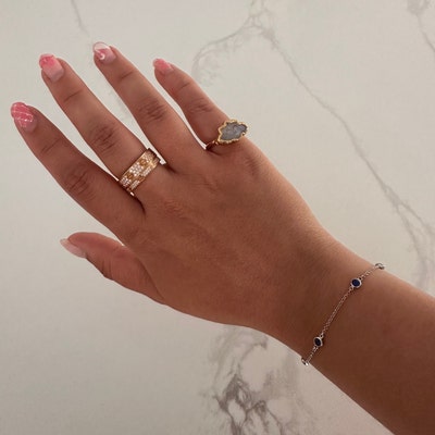 Moonstone Cloud Ring, Cloud Smiling Face Ring, Cloud Stone Ring, Copper ...