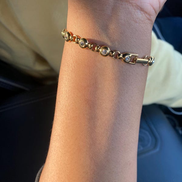 Vintage 14K Gold Plated Cuban Link Chain Necklace, 1980s Heavy Gold ...