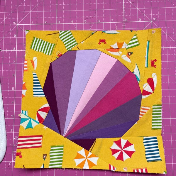 Clamshell Quilt Block Pattern: 4 Sizes, Foundation Paper Piecing (PDF ...