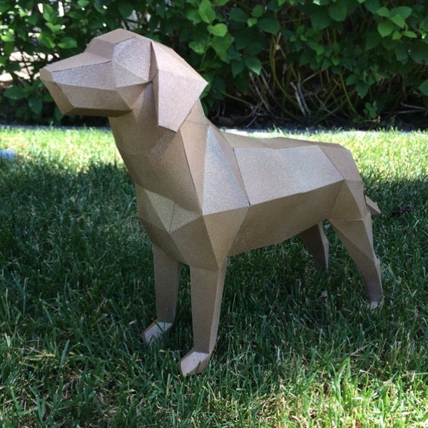 Labrador Dog, Printable Papercraft Template. "man's Best Friend ...