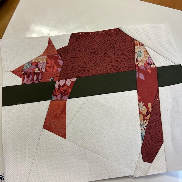 Chonky Maple Beaver Quilt Block Pattern 16x16" Foundation Paper Piece ...