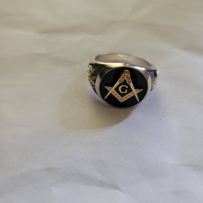 Masonic Ring Signet Ring Master Mason Freemason Jewelry Gift ...