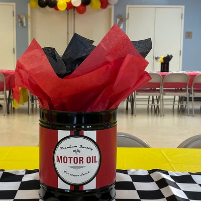 Motor Oil Can Wrappers Party Decoration Race Car Instant Printable - Etsy
