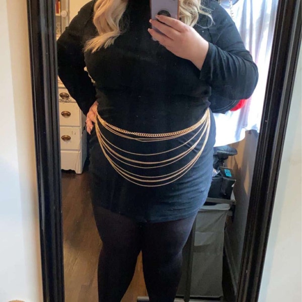 Chain Belt * Layered Chain Belt * Plus Size Belt * Women Waist Chain ...