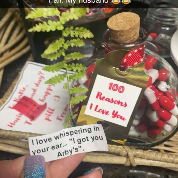 Personalized Love Pills, Secret Love Messages, 100 Reasons I Love You ...