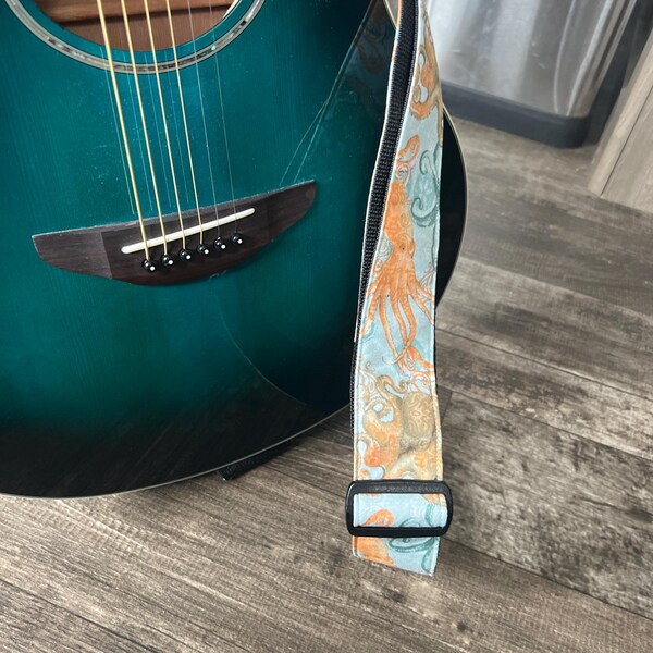 Retro Gamer Aliens on Black Guitar Strap - Etsy