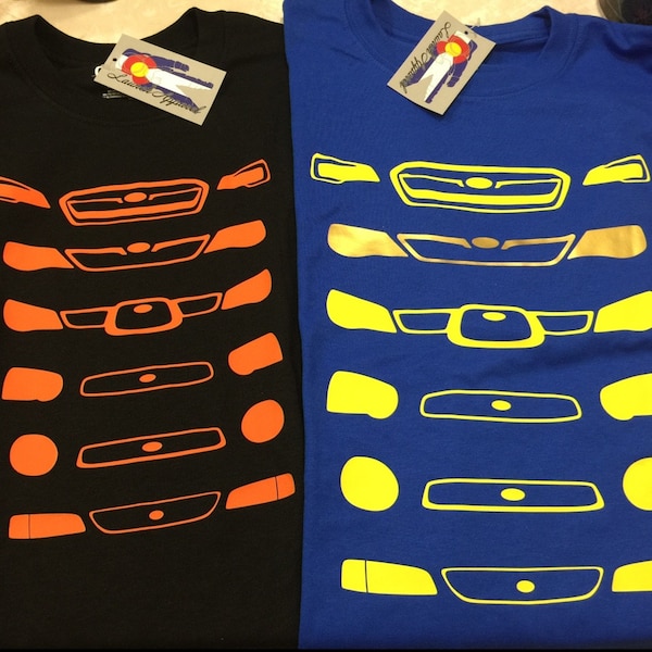 Custom Colors Subie Front Ends Headlights T-shirt - Etsy