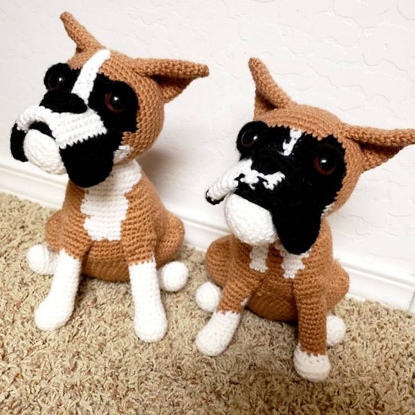 Boxer Crochet Pattern, Crochet Dog Pattern, Amigurumi Boxer Pattern ...