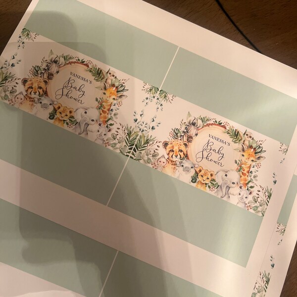 EDITABLE Jungle Chocolate Bar Wrapper, Safari Wild Animals Candy Bar ...