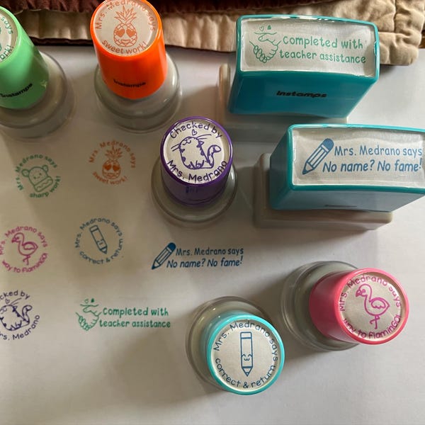 All-custom Checklist Stamps,teacher Stamps,personalized Checklist ...