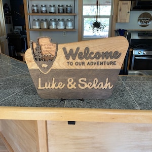 Park Style Welcome Sign Parks System Inspired Family Name | Etsy