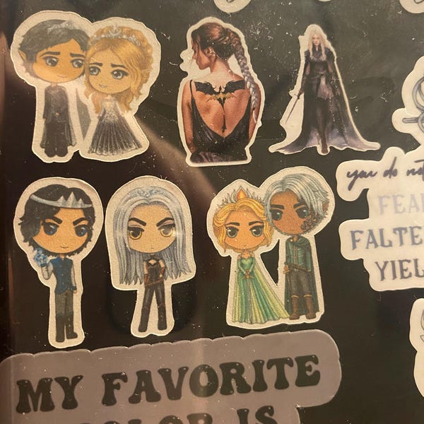 Chibi ACOTAR Couples Stickers, From the Series A Court of Thorns and ...