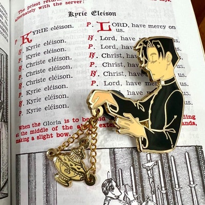 Priest With Censer Pin, Gothic Enamel Pin, Sacricore Aesthetic ...