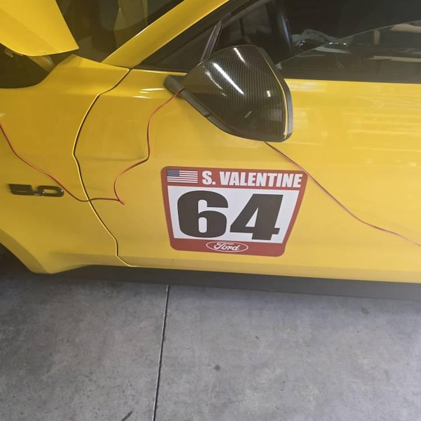 MAGNET Custom Track Autocross Race Car Number Plate - Reusable 1x Piece ...