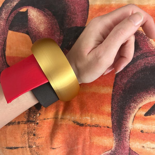 3D Printed & Foam Crafted "shadow the Hedgehog" Inhibitor Rings W/cuffs ...