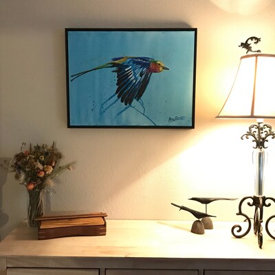 The Crow Dripping Vengeance Painting, Watercolor, Wall Art, Home Decor ...