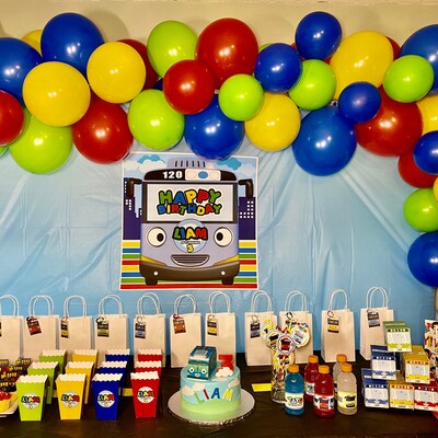 Tayo Backdrop, Kids Party Background, Tayo Printable, Children's Party ...