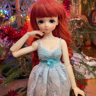 Cream & Brown Dress for Bjd MSD and Tonner Dolls - Etsy