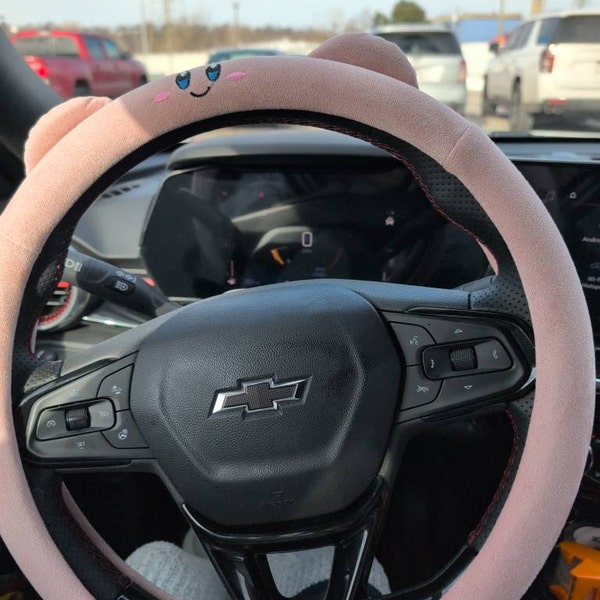 Retro Fashion Beige Brown Steering Wheel Cover,custom Text Four Seasons ...