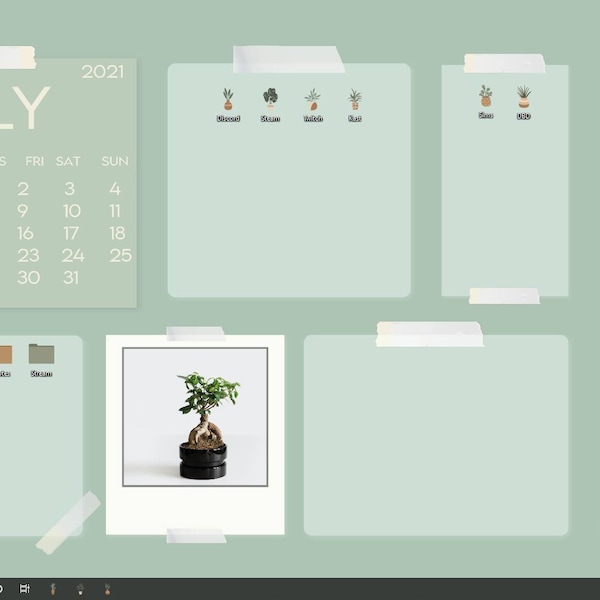 Pastel Pink Aesthetic Desktop Organizer Wallpaper Calendar 2023 ...