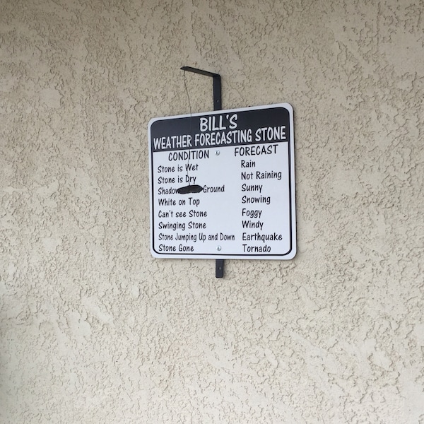 Personalized Weather Forecasting Stone Sign, Novelty Gift - Etsy