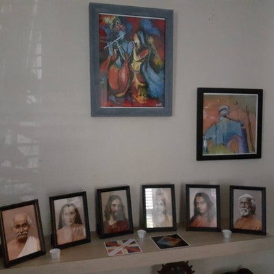 Painting of Encinitas Temple. Swami's Self Realization Center ...