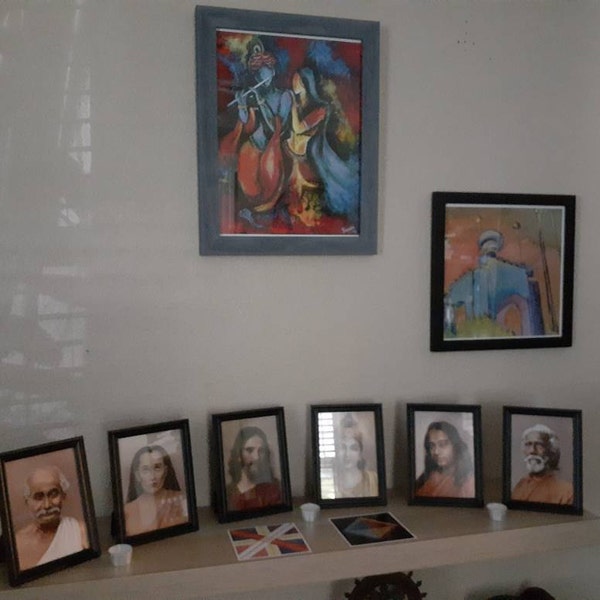 Painting of Encinitas Temple. Swami's Self Realization Center ...