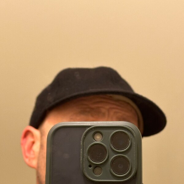 Light Grey Melton Wool 8 Panel Baseball Cap With Navy Soutache, Eyelets ...