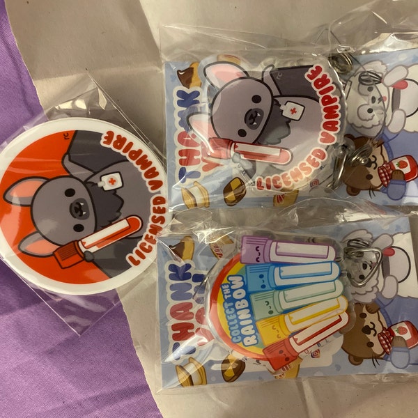 Licensed Vampire Acrylic ID Badge Reel for Phlebotomists, Phlebotomy ...