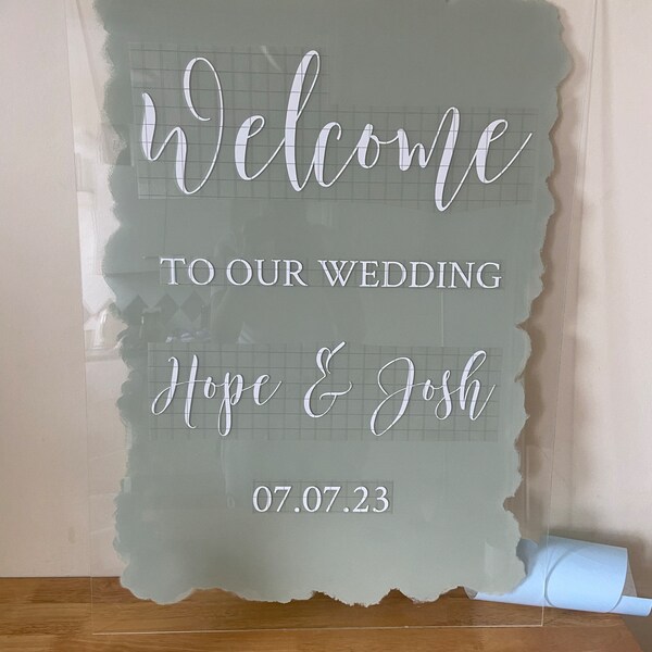 Vinyl Sticker Decal for Wedding Welcome Sign // to Fit A1 or A0 Sign ...