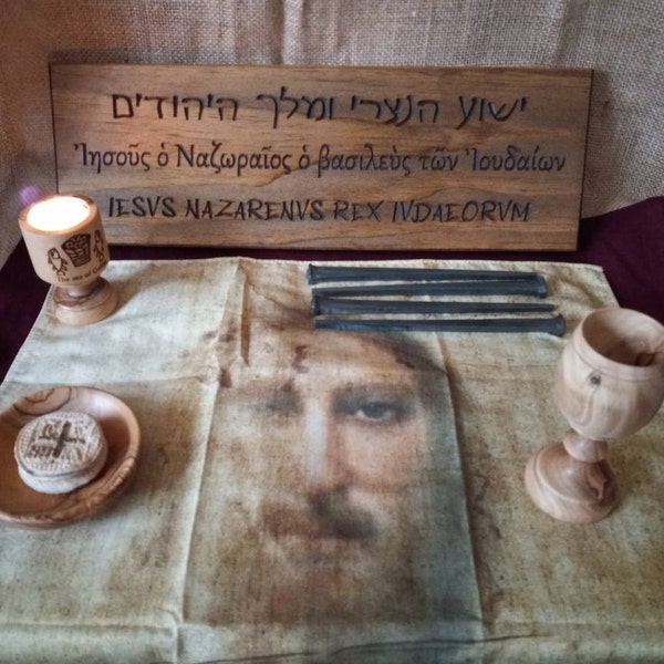 INRI Sign Miniature Size 1 Inch X 2.5 Inch Jesus of Nazareth King of ...