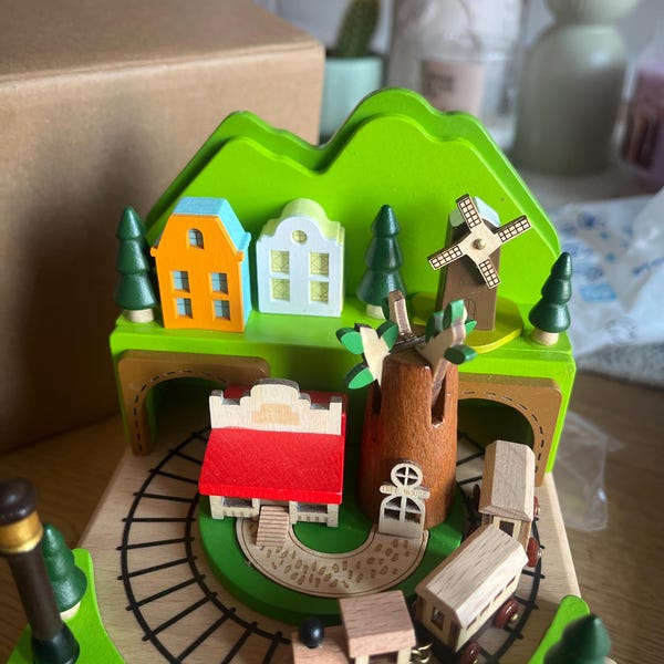 Wooden Music Box, Custom Wooden Handmade Music Box, Train Birthday ...