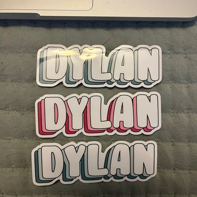 Waterproof Name Decal Personalized Vinyl Sticker NAME STICKER ...