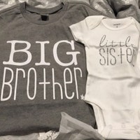 Big Brother Little Sister Set Big Brother Little Sister New Baby Gift ...