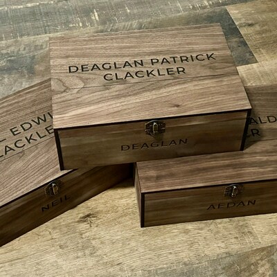 Custom Personalized Wooden Keepsake Box Wedding Card Box, Christmas ...