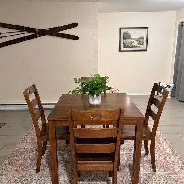 6ft Decorative Wooden Snow Skis W/poles - Etsy