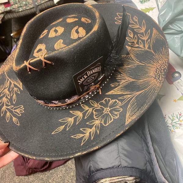 Tumbleweed - Authentic Hand Burned Hat, Wild Child, Wheat, Best Seller ...