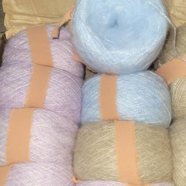 Cotton Linen Mohair Blend Yarn Cotton Yarn Mohair Yarn Blouse Yarn ...