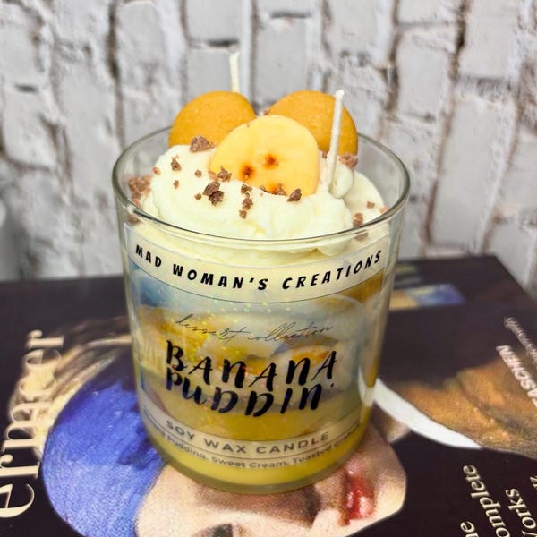 Banana Pudding Wax Embeds for Candles - Strong Scented Dessert Wax ...