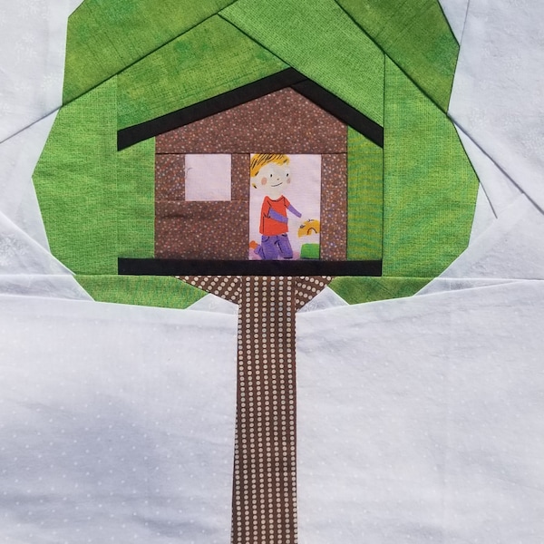 Tree House Paper Piecing Pattern, PDF - Etsy