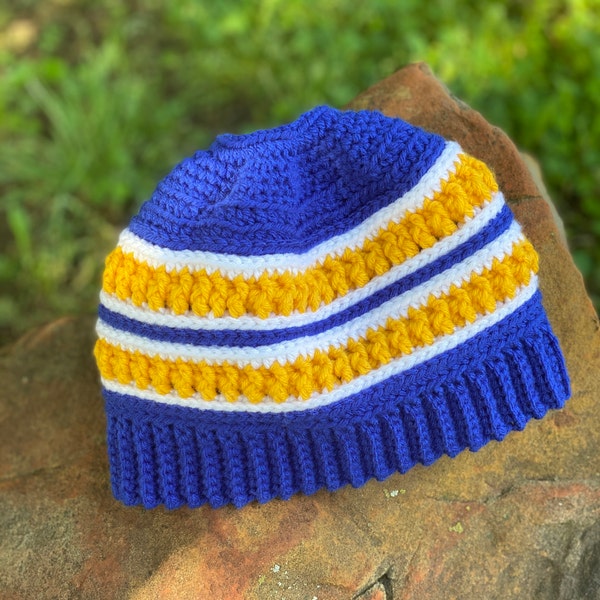 The Gracie Messy Bun Beanie Crochet Pattern | Adult Messy Bun Beanie ...