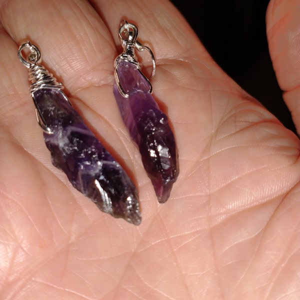 Uruguayan Amethyst Earrings Are Rare Deep Purple Gemstones. Each Set of ...